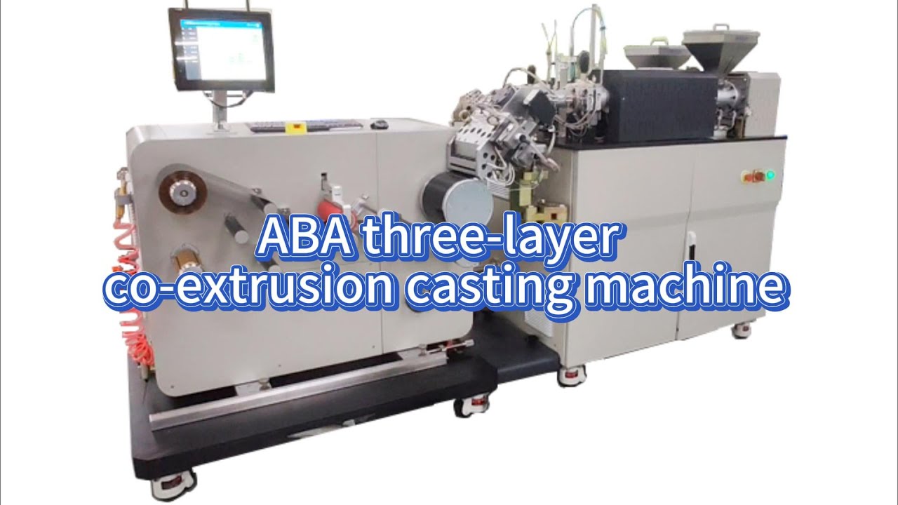 ABA three layer co extrusion casting machine - YouTube