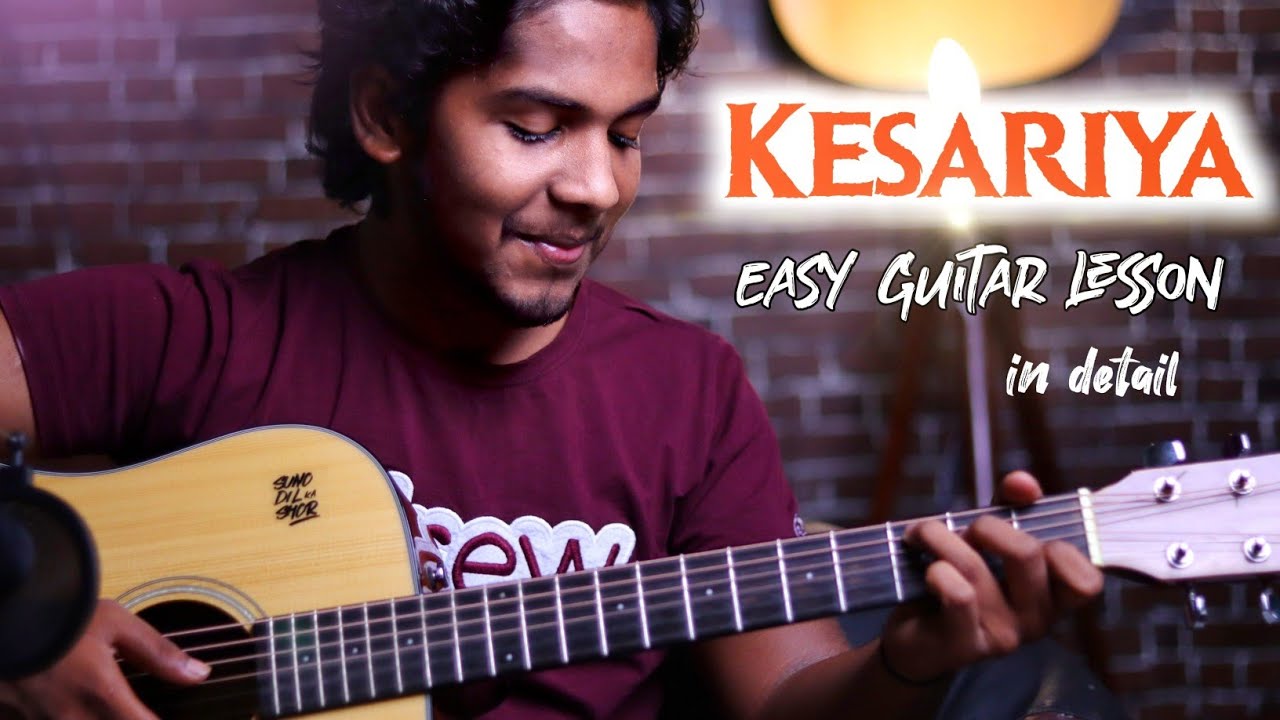 Kesariya Guitar lesson | intro + easy chords - YouTube