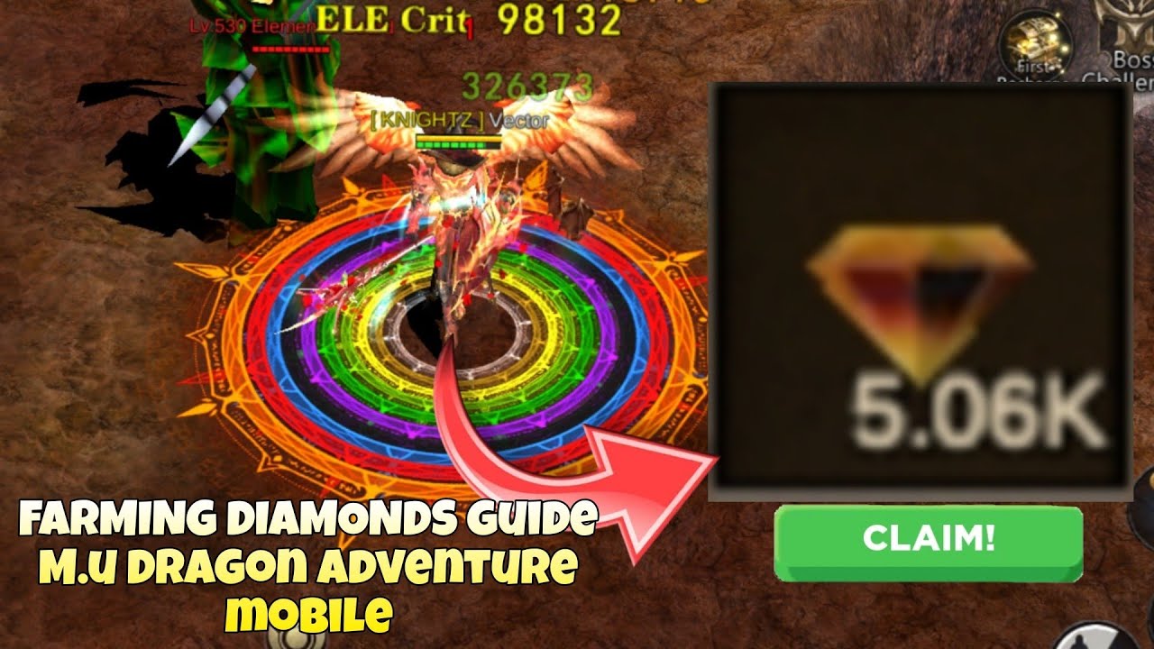 How To Farm Diamonds Guide In M.U Dragon Adventure Mobile - YouTube