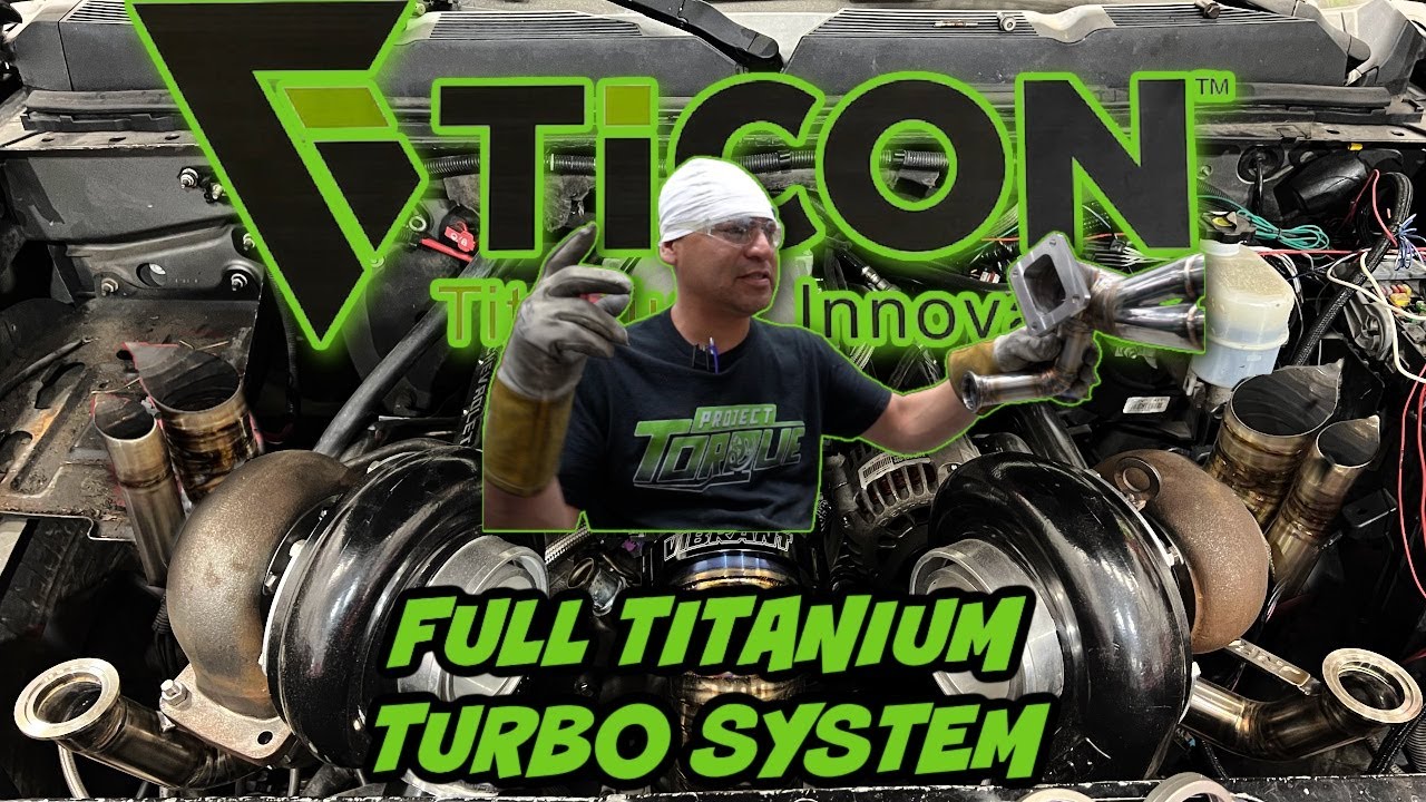 FULL TITANIUM TURBO SYSTEM FOR CUSTOMER TRUCK! - YouTube