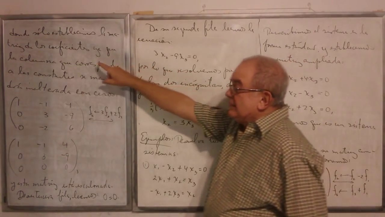 Álgebra Avanzada - Lección 73 - A (solución y propiedades de sistemas ...