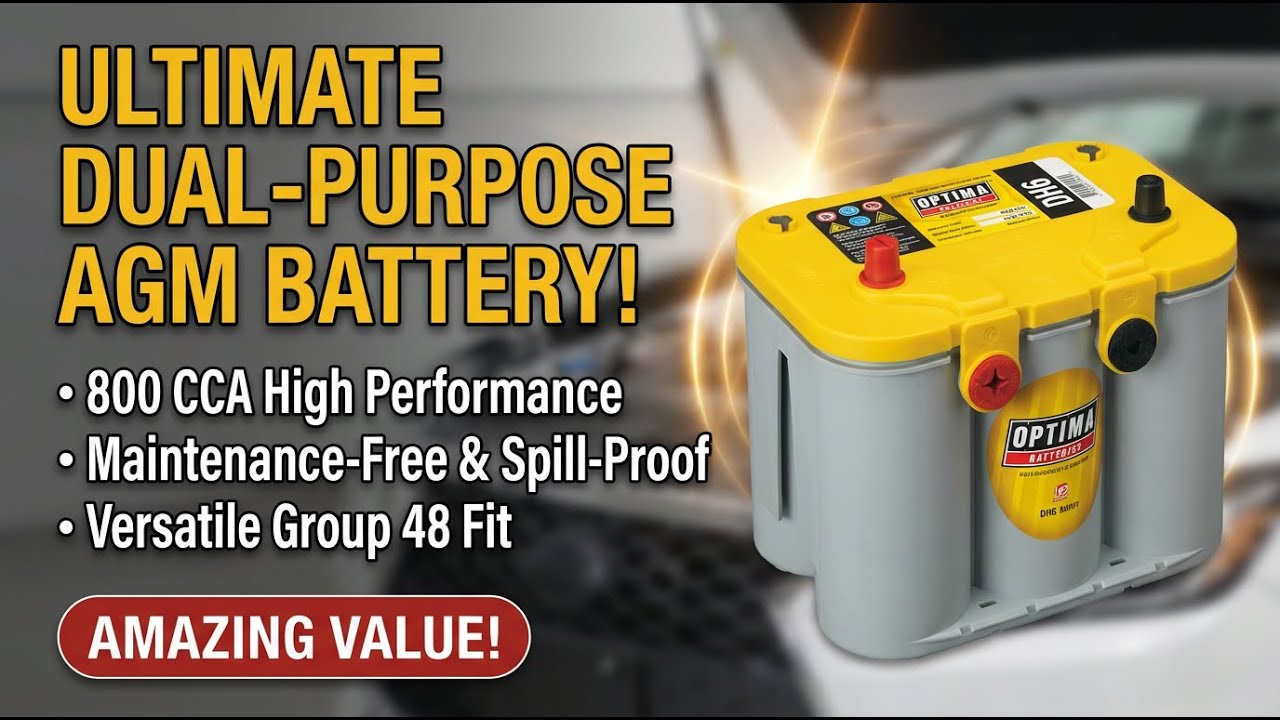 OPTIMA YellowTop DH6 Battery Review | High-Performance AGM Car Battery ...