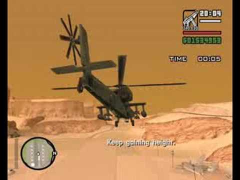 GTA San Andreas Pilot School Test #5 'Helicopter Takeoff' - YouTube