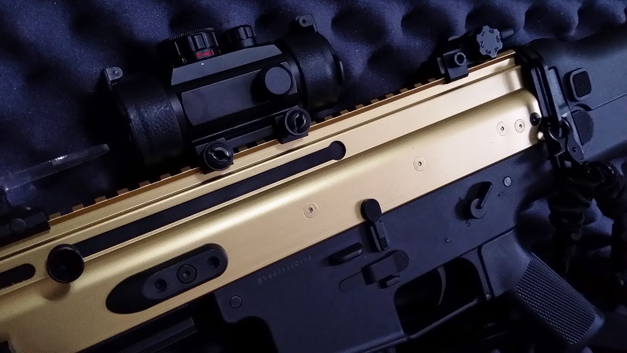 AGM SCAR L CUSTOM GOLD BY AIRSOFT MIKE - YouTube