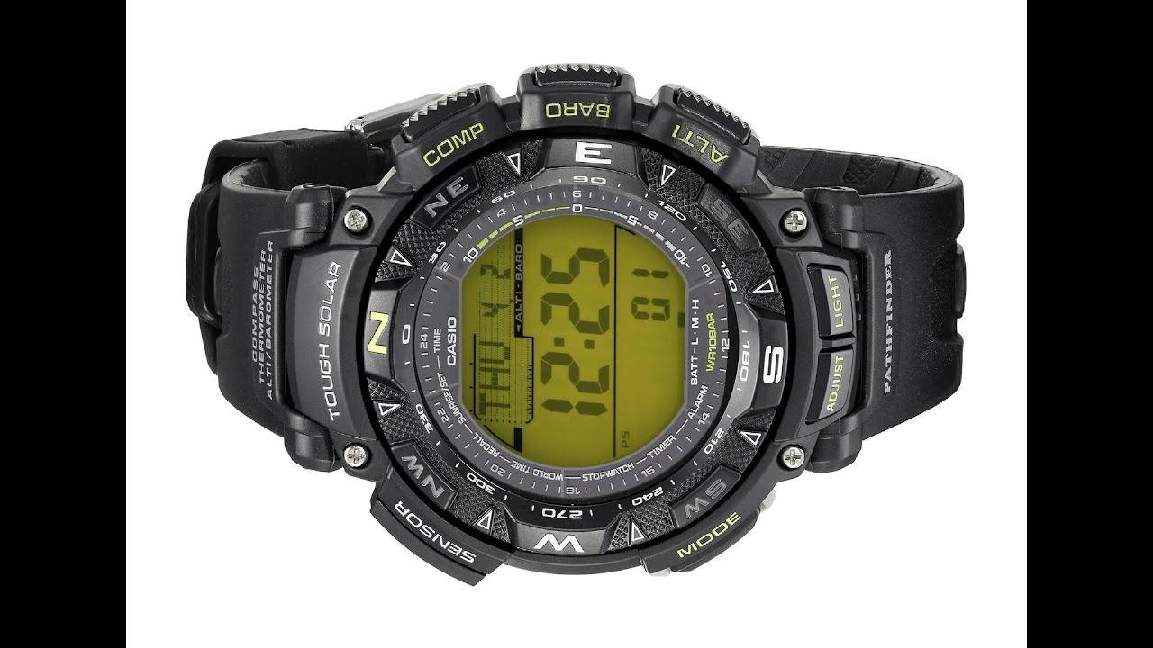 Casio Men's PAG240 1BCR Pathfinder Triple Sensor Stainless Steel Watch ...