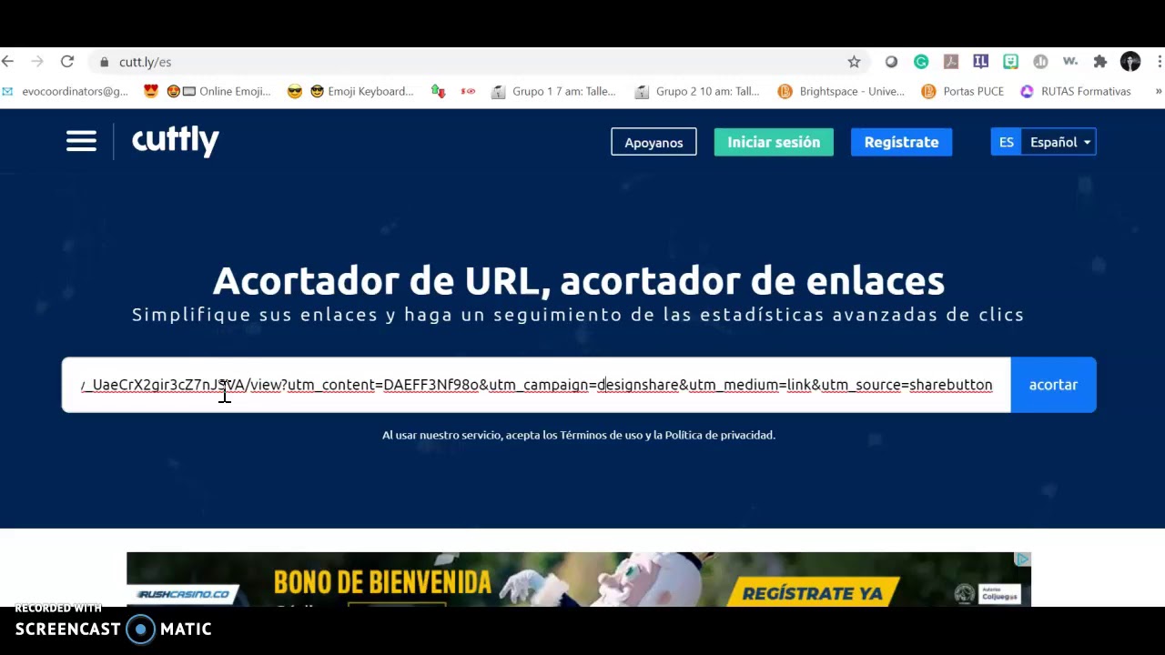 Cómo acortar un link con cutt.ly - YouTube