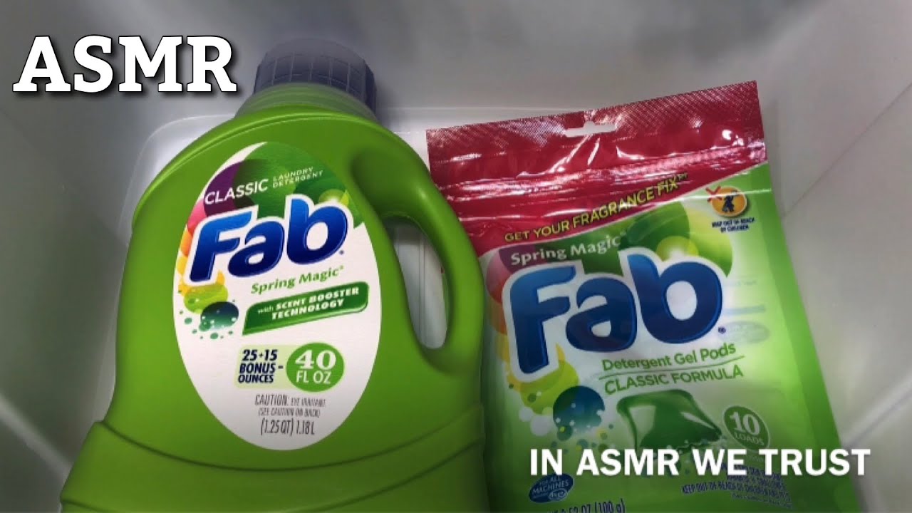 ASMR 🟢 Fab Spring Magic Laundry Detergent and Gel Pods | Pine and Black ...