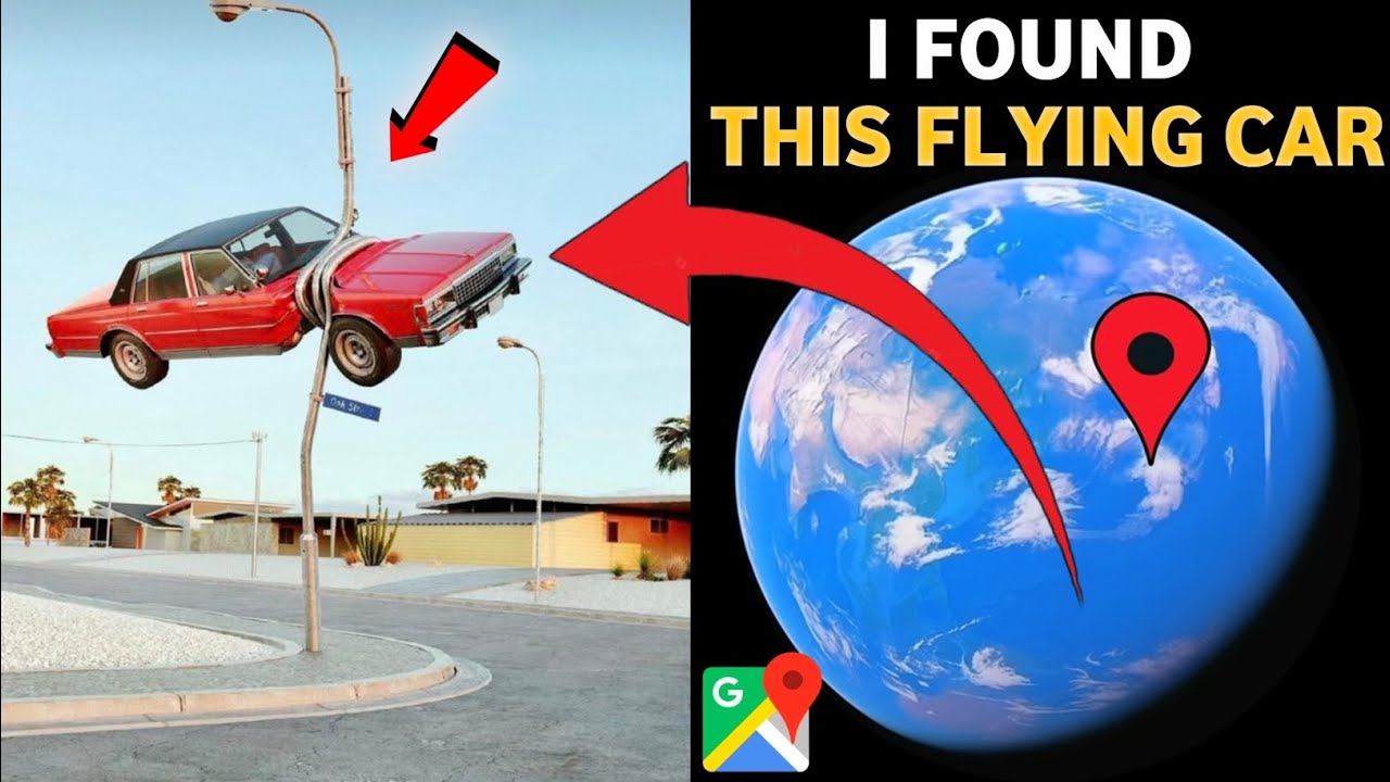 😱 I Found This Flying Car 🚗 On Google Earth and Google Maps 🌍# ...