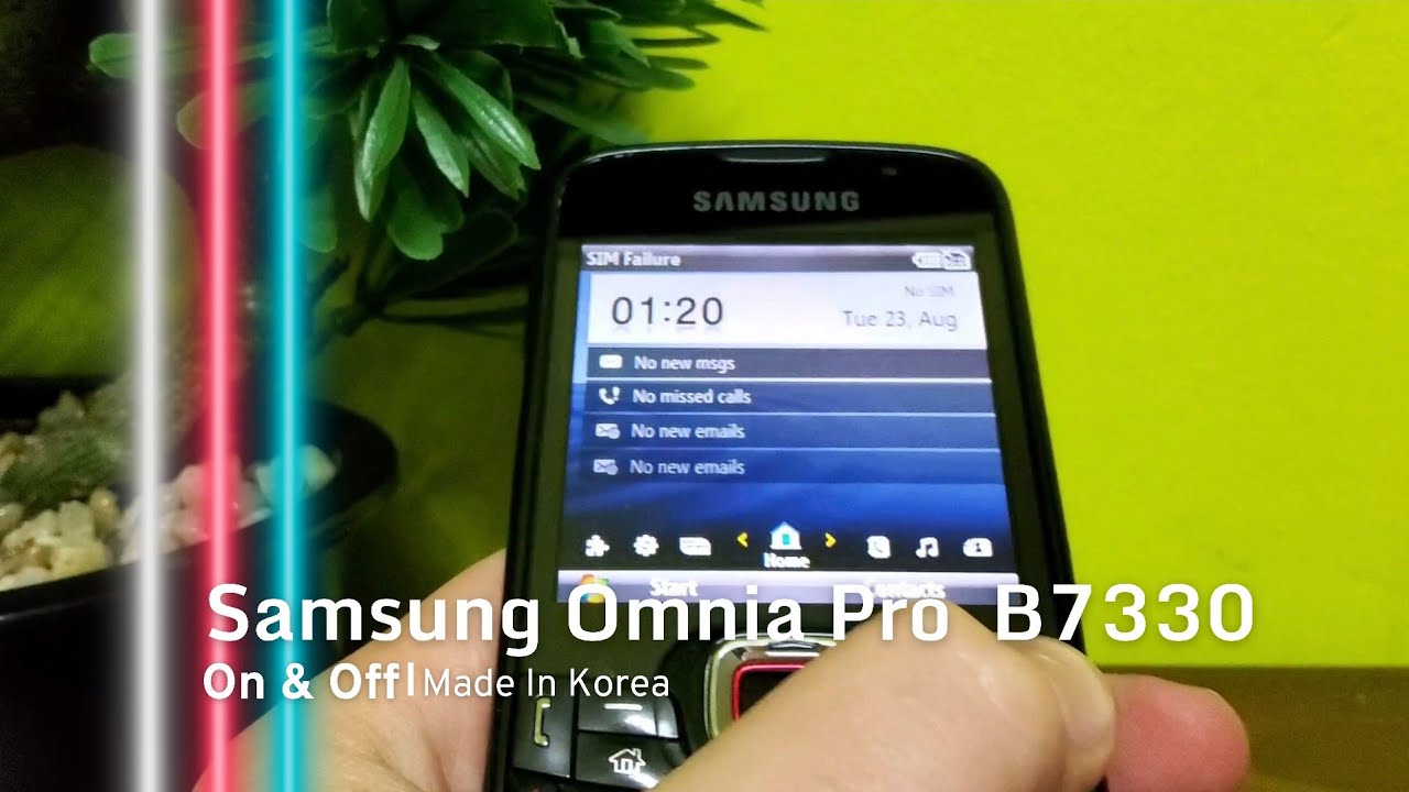 Samsung Omnia Pro B7330 (Orange England) - On & Off - YouTube