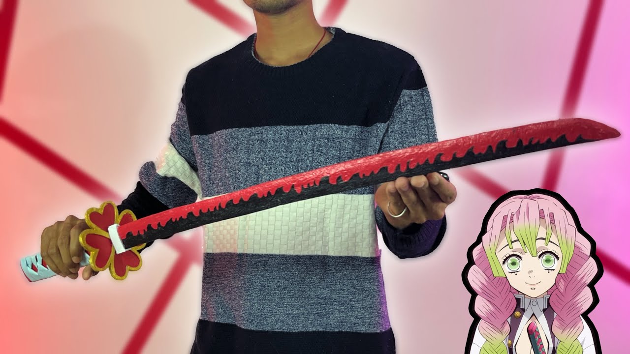 DIY Love Hashira Katana | Cardboard Cosplay Prop - YouTube