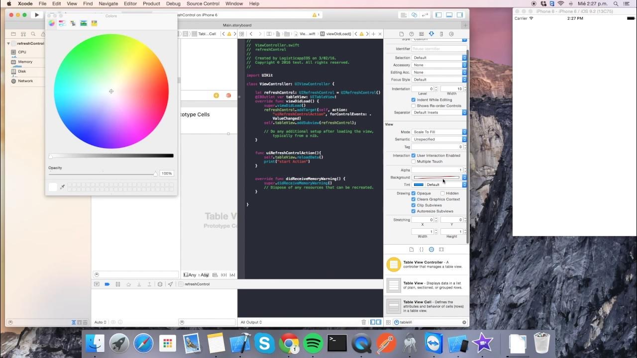UIRefreshControl Swift 2.0 IOS Develop pull to refresh tableView - YouTube