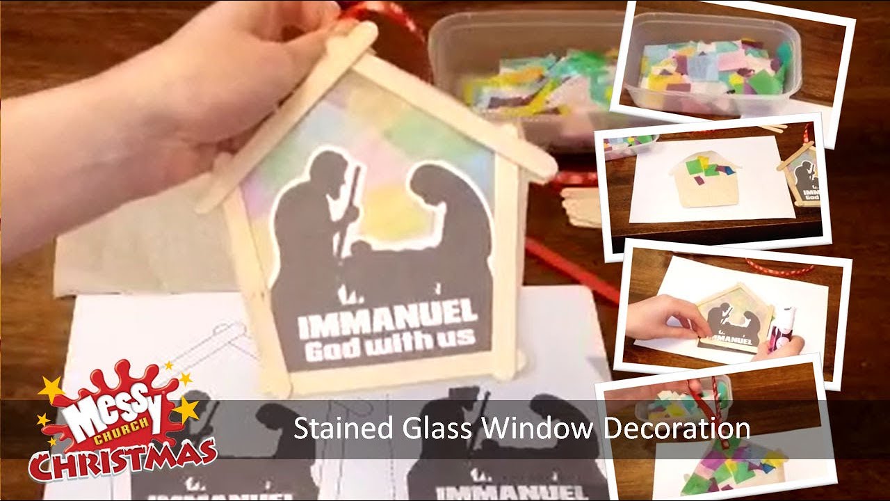 Messy Church Christmas - Stained Glass Window Craft - YouTube