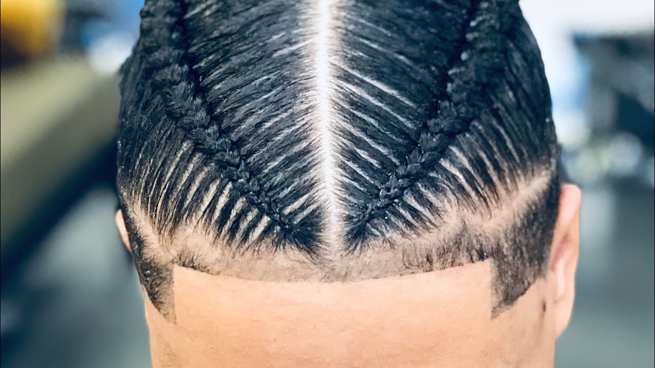Stitch Braids / Braiding With long nails - YouTube