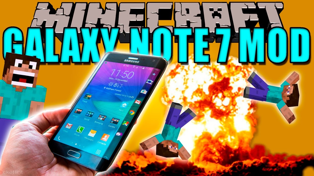 SAMSUNG GALAXY NOTE 7 MOD - Este mod es una BOMBA! - Minecraft mod 1.11 ...