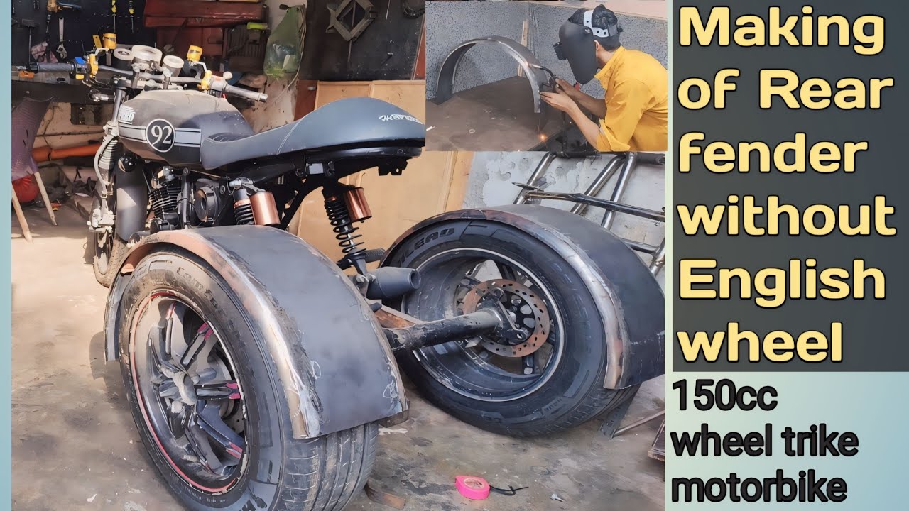 making of Rear fender without English wheel machine | 150cc custom ...