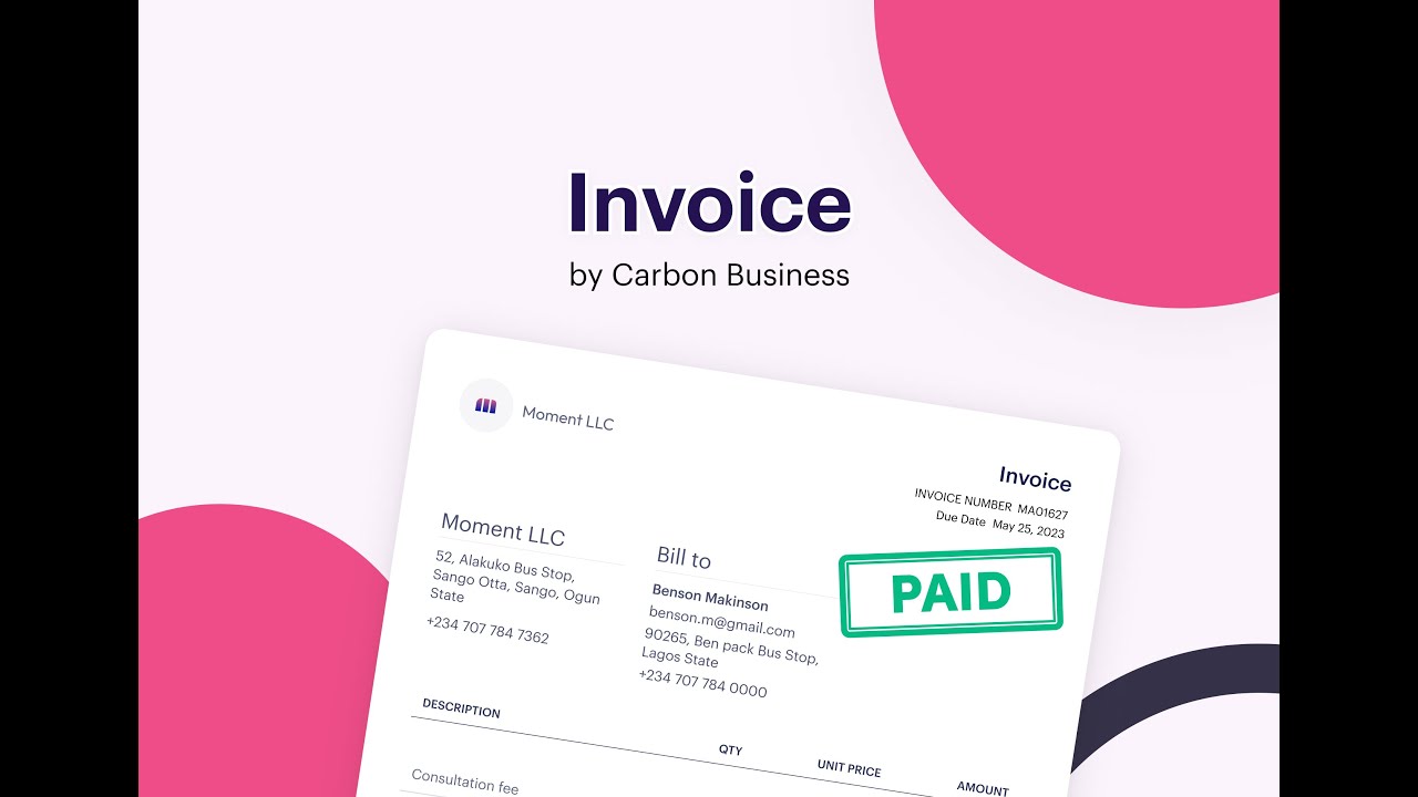 How to Create and Send Invoices in Seconds | Carbon Business Invoicing Tutorial - YouTube