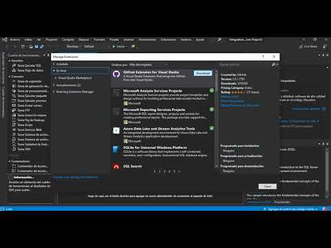 Instalando extensiones en Visual Studio 2019 │ Review SQL Server Data ...