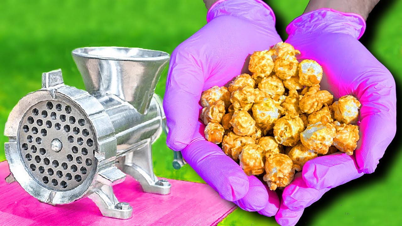 EXPERIMENT POPCORN vs MEAT GRINDER - YouTube