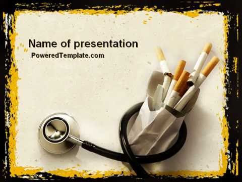 Smoking Kills PowerPoint Template by PoweredTemplate.com