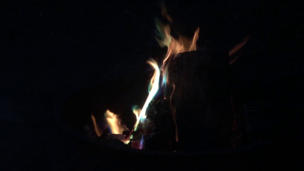 Blue Flame in a campfire - YouTube
