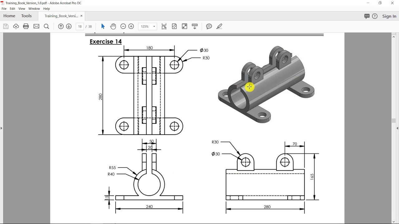 Solidworks Basic to intermediate (Exercise 14) (Myanmar) - YouTube