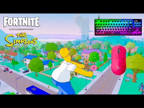*NEW* SIMPSONS BATTLE ROYALE 🏆SteelSeries Apex Pro TKL ASMR😴Satisfying Keyboard Fortnite 360 FPS 4K