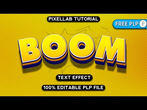100% Editable! Boom Text Effect In Pixellab | Pixellab Tutorial - YouTube