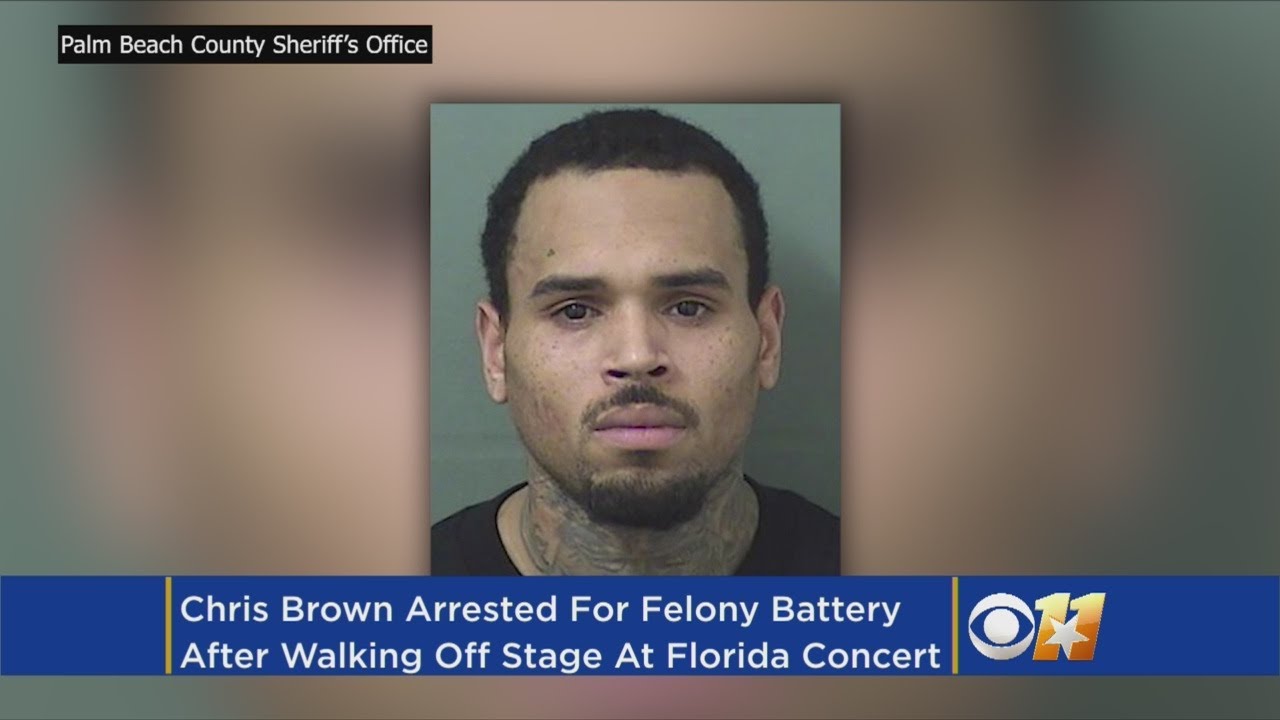Singer Chris Brown Arrested For Felony Assault In Florida - YouTube