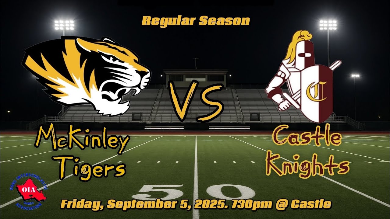 McKinley Tigers vs Castle Knights. Varsity. Regular Season. Friday ...