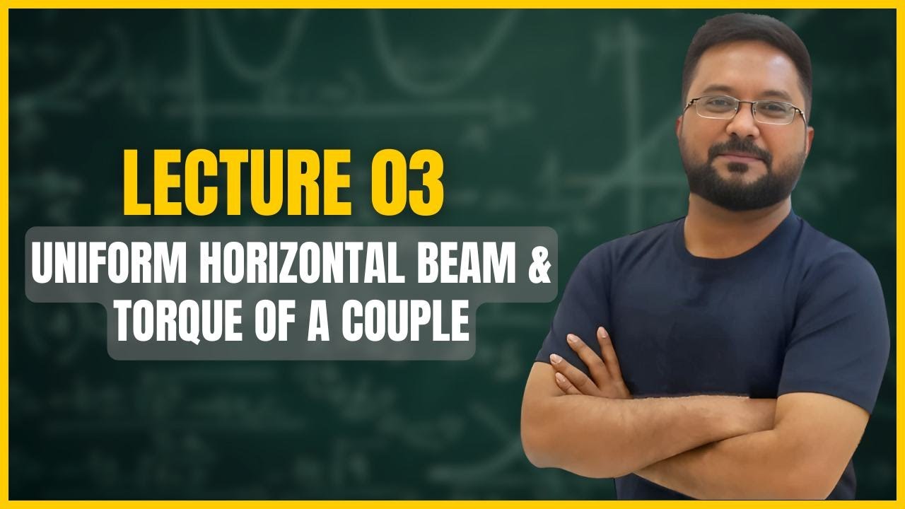 Uniform horizontal beam & torque of a couple | Force Density and ...