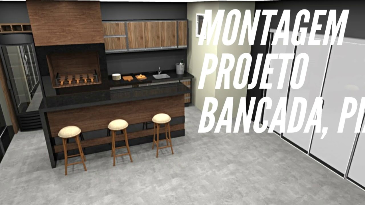 MONTAGEM, BANCADA, PIA E BOCA CHURRASQUEIRA😍😍 , PROCESO DE INSTALAÇAO ...