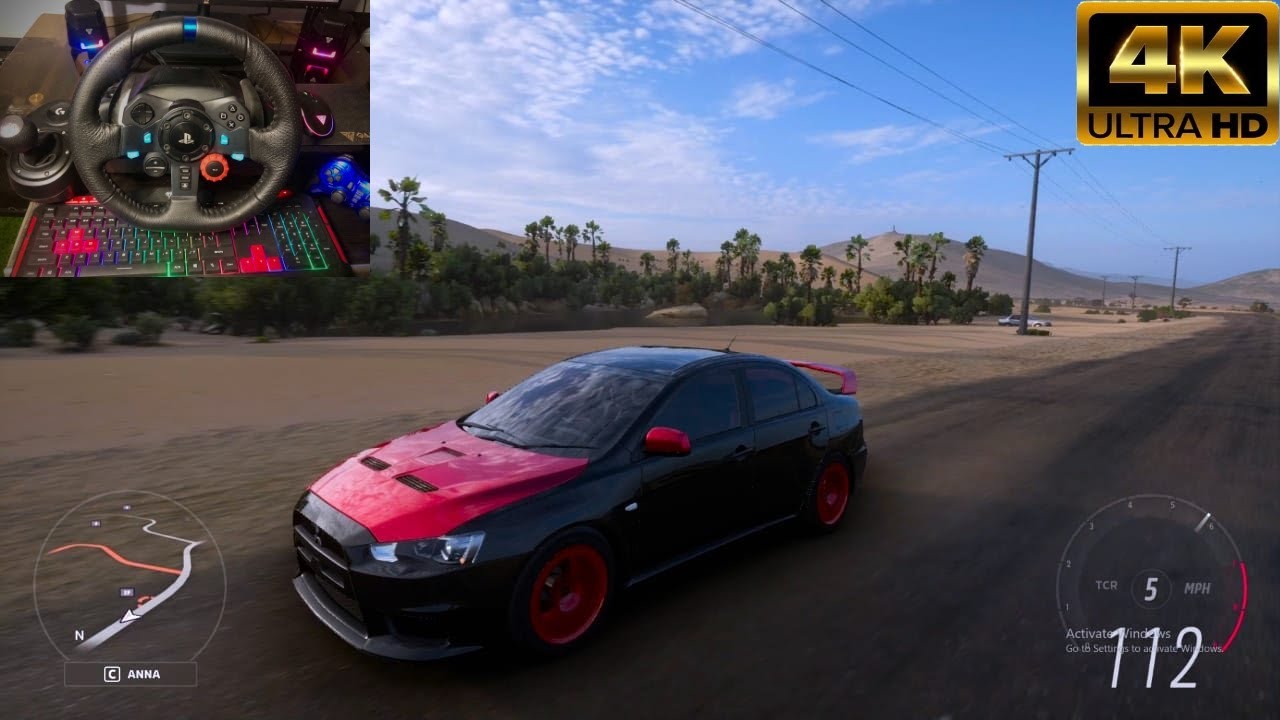 Mitsubishi Lancer Evolution X GSR car driving| Logitech game play ...