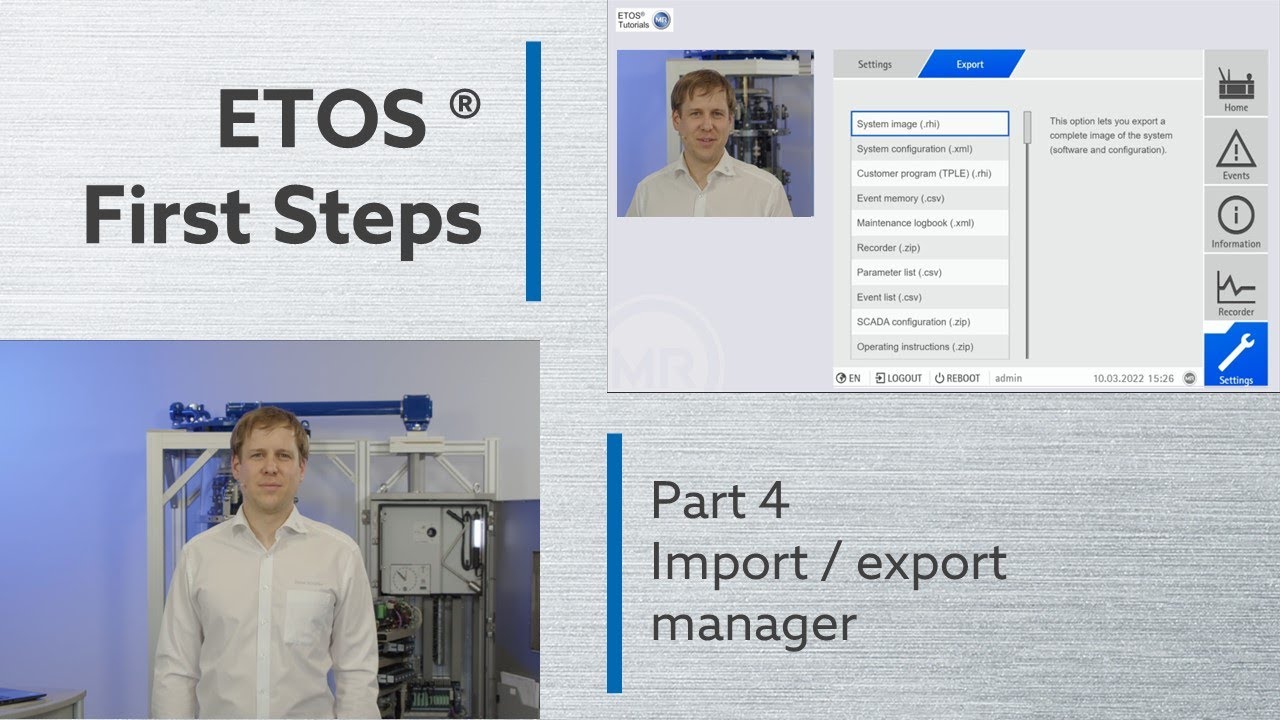 ETOS® First Steps, Part 4: The import and export manager of ETOS ...