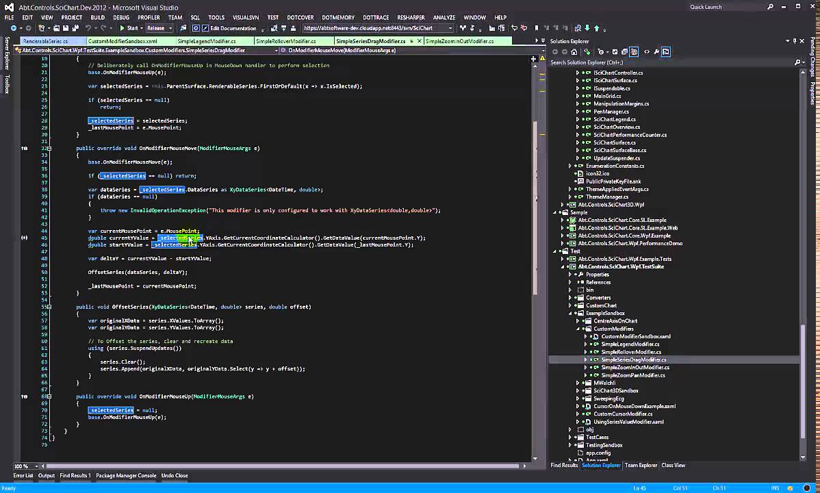 WPF Charts - Dragging a Series - SciChart Custom Chart Modifiers Part 3 - YouTube