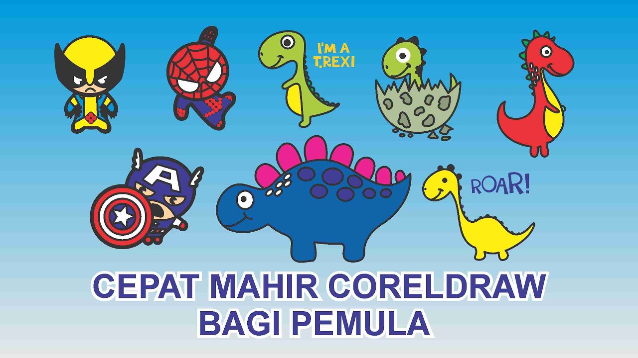 Tutorial cepat mahir Coreldraw dengan gambar tokoh kartun anak-anak ...