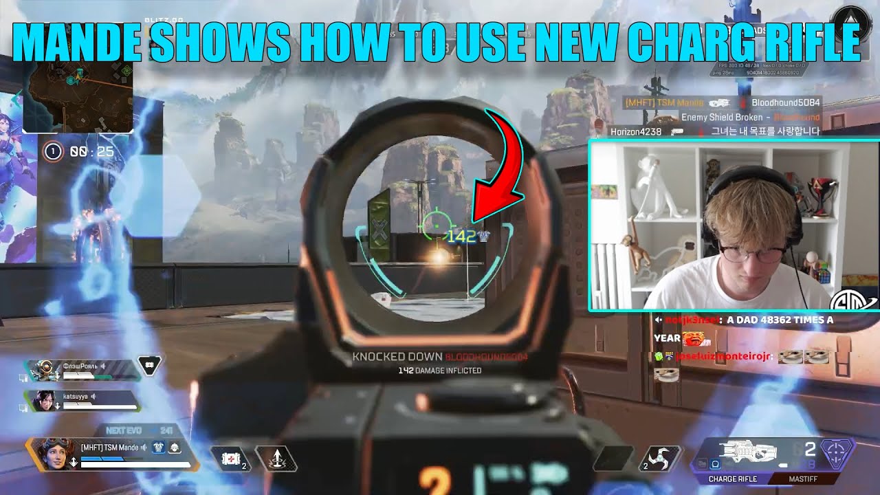 Mande Shows How To Use New Charg Rifle /Apex Legend Funny Moments - YouTube