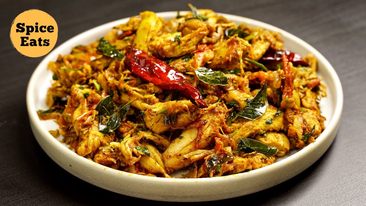 SHREDDED CHICKEN FRY | PICHI POTTA CHICKEN FRY | PULLED CHICKEN RECIPE ...