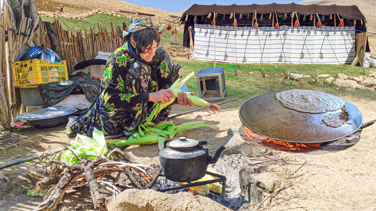 IRAN VIllage Cooking: How to Make Traditional Sesame Bread in the ...