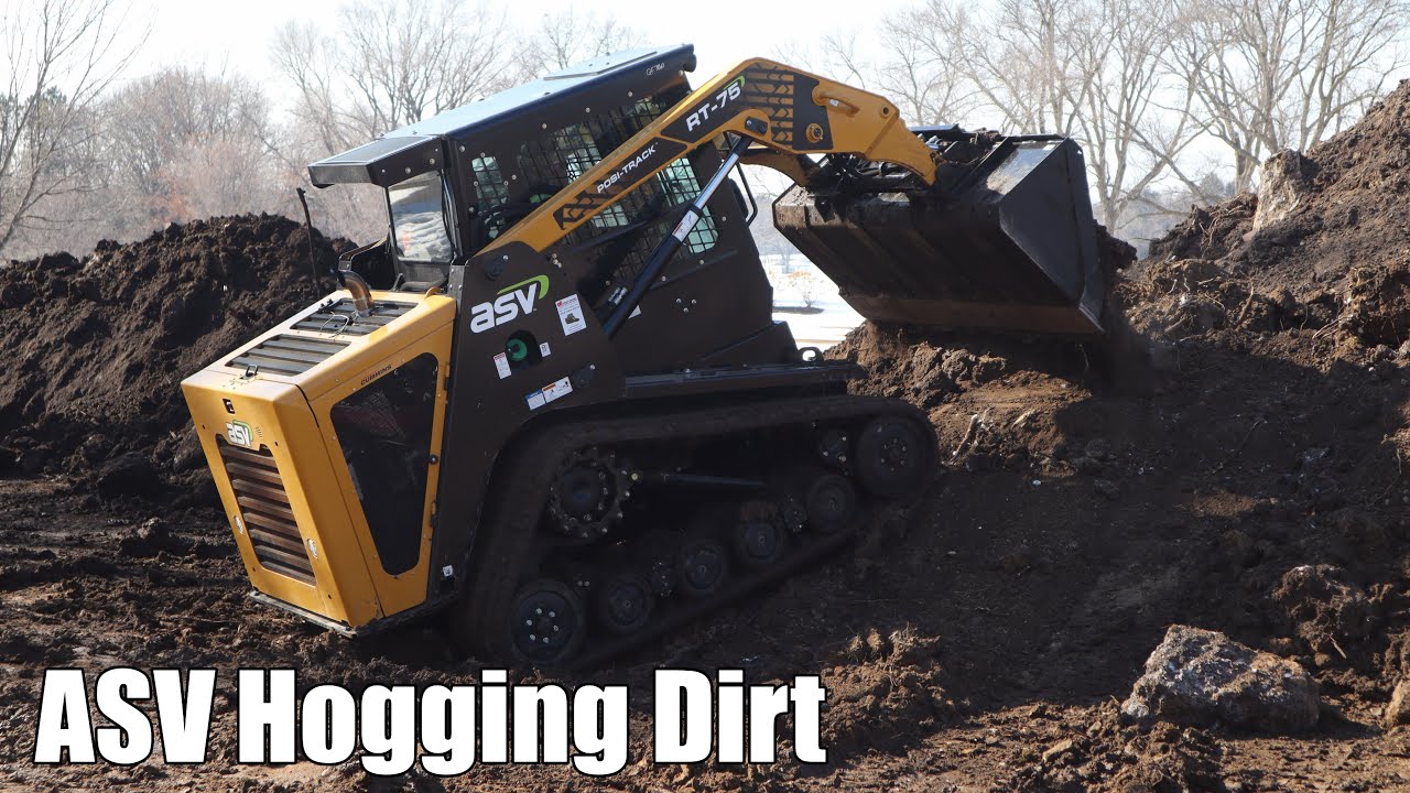 ASV RT-75 Rough Grading New Yard - YouTube