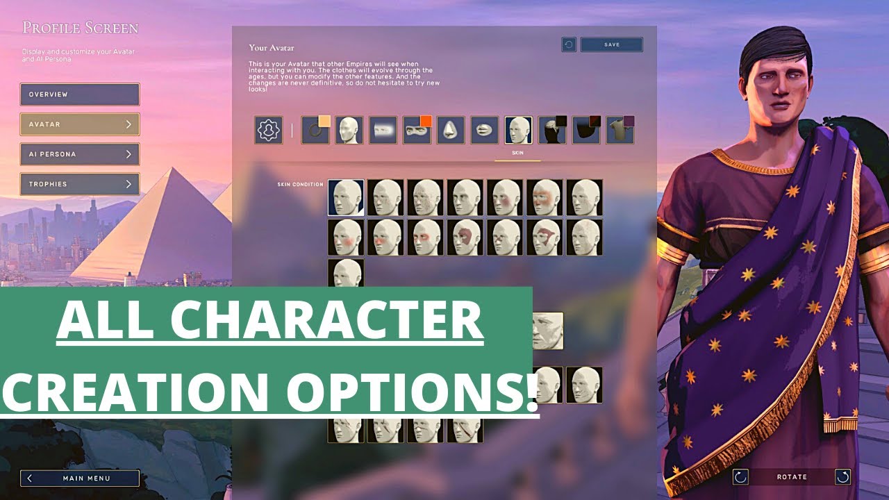 HUMANKIND - Complete Avatar Customization (All Options) - YouTube