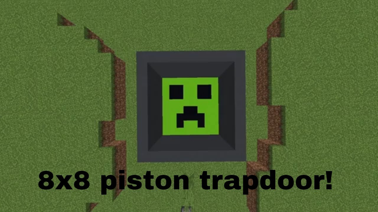 8x8 Piston Trapdoor using honey & slime blocks (1.15+) - YouTube