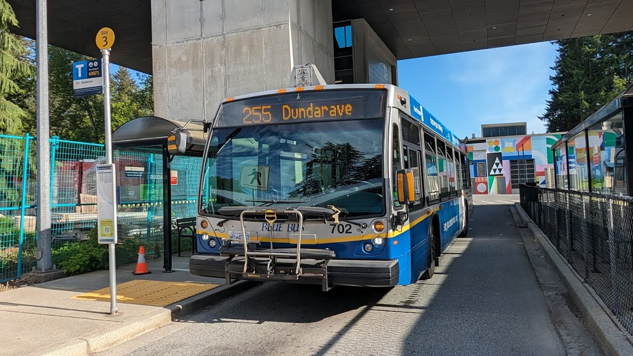 Translink WVMT 702 on the 255 from Capilano Mall to Capilano University ...