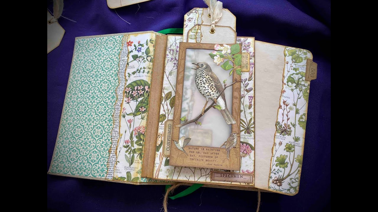 Altered Book Journal Flip Through - The English Garden - YouTube
