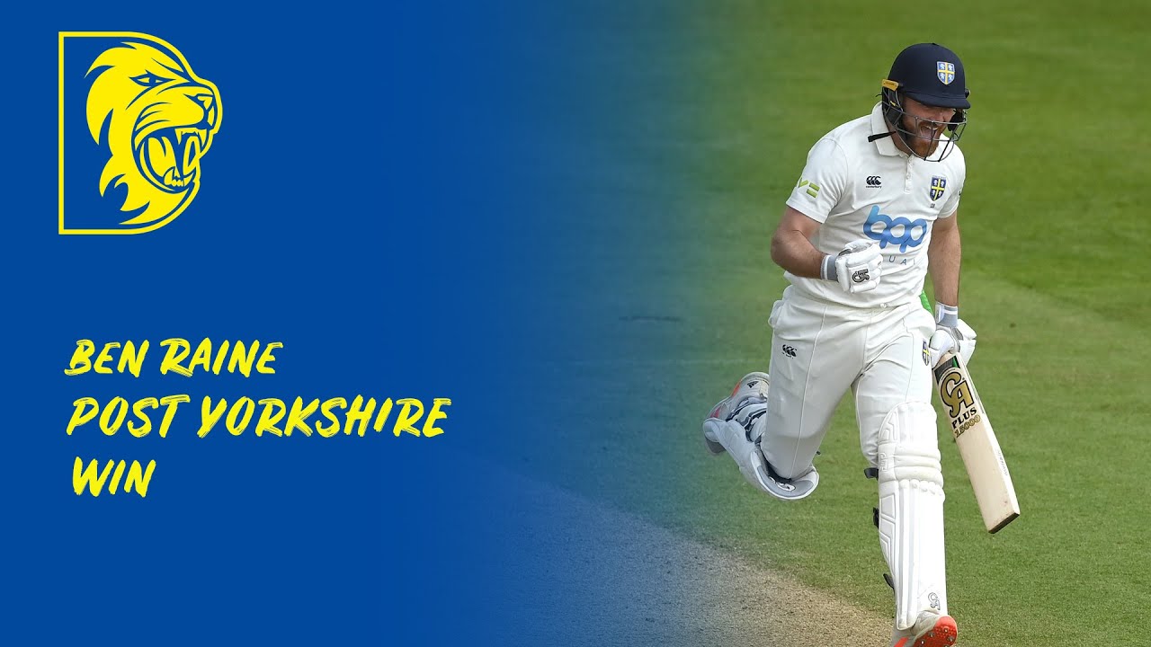 Ben Raine post Yorkshire LV= Insurance County Championship win - YouTube