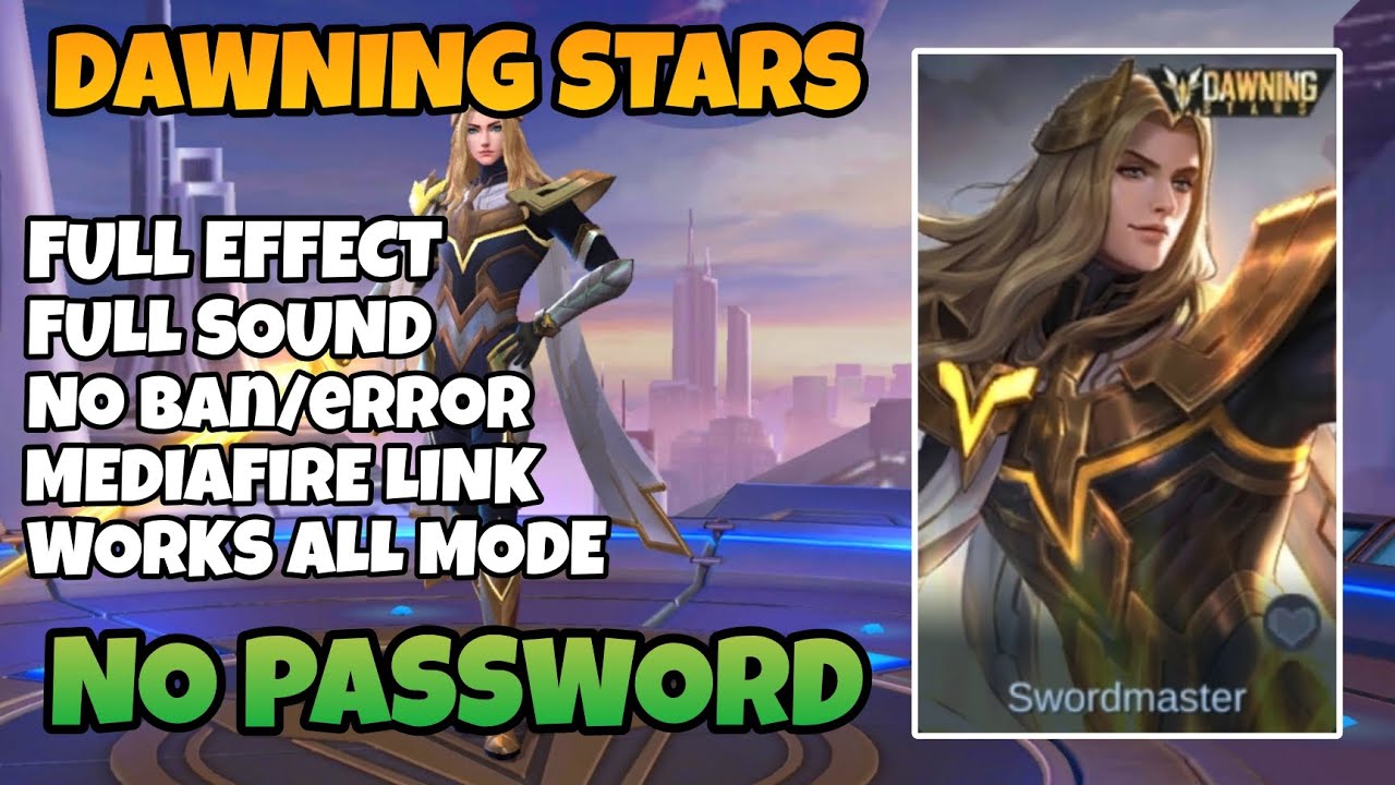 Script Skin Lancelot HERO Dawning Stars Swordmaster No Password | Full ...