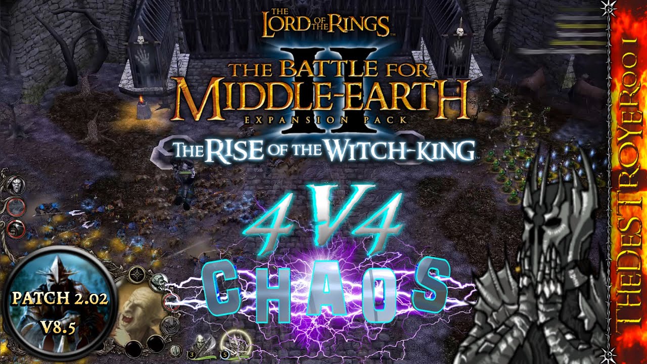 Rogash Leaps Into Madness | CHAOS 4V4 | LotR BFME2 RotWK 2.02 - YouTube