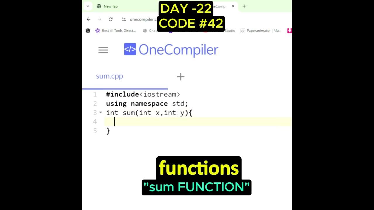 I AM LEARNING C++ PROGRAMMING LANAGUAGE THIS IS MY DAY#22 AND CODE#42 #c++ #coding #shorts #dsa ...