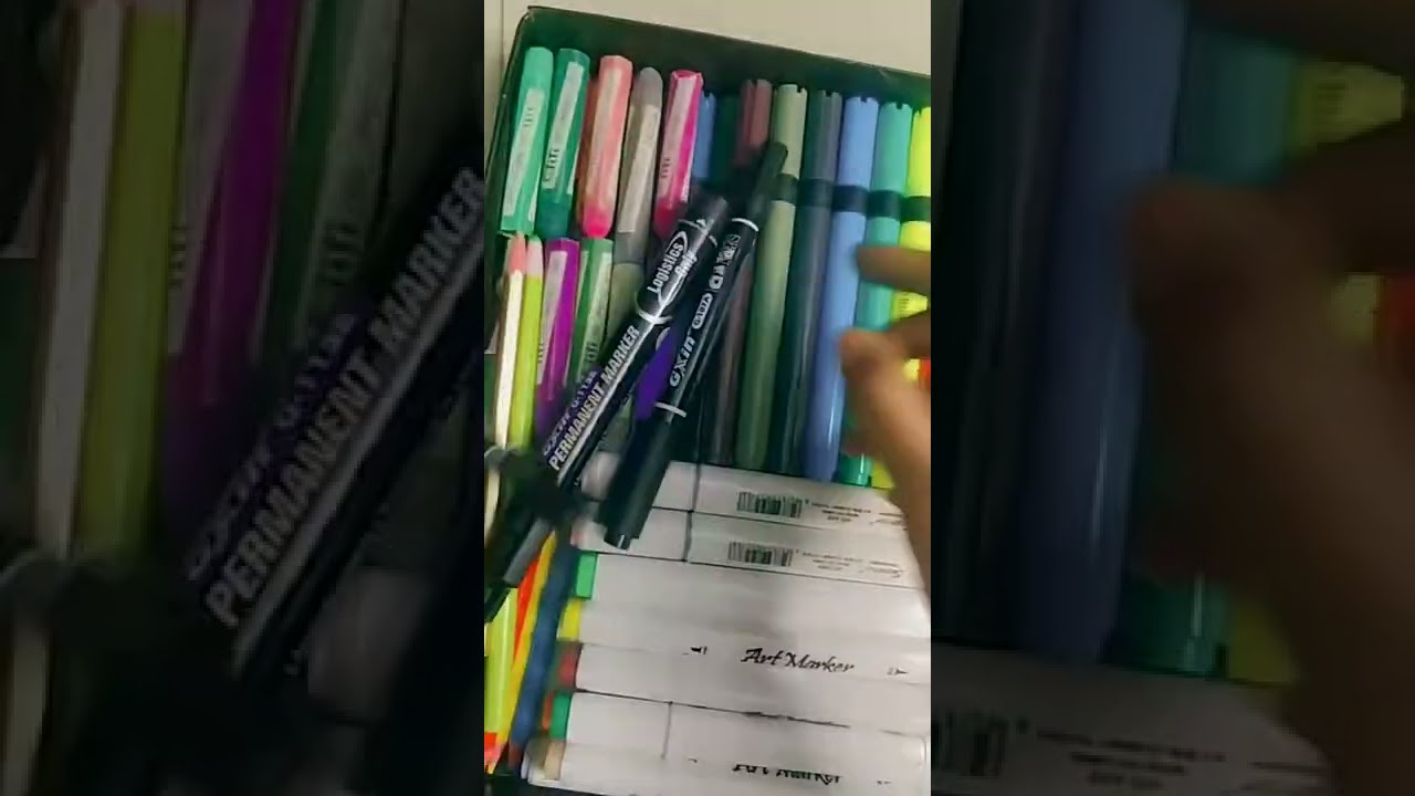 Asmr colour pen arranging. - YouTube