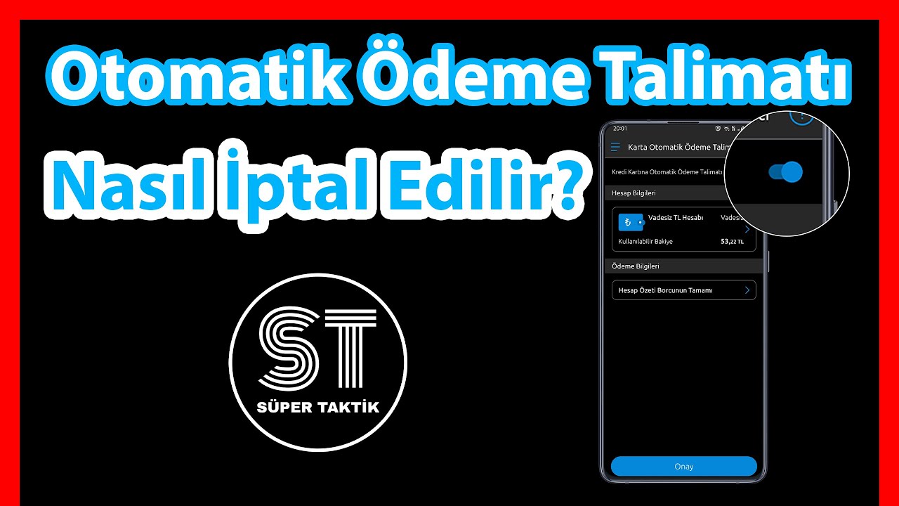 Otomatik Ödeme Talimatı İptali - Yapı Kredi Kredi Kartı Otomatik Ödeme Kapatma - YouTube
