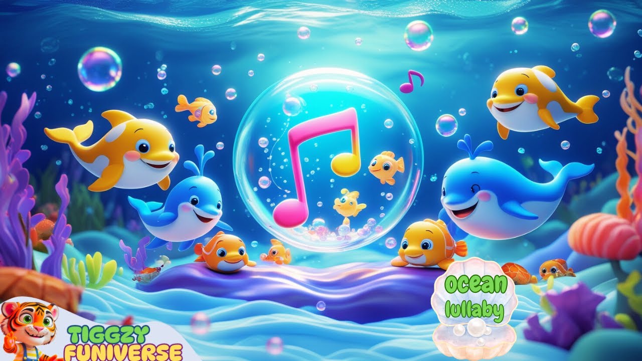 💤🌊Ocean sounds & Sea Animals Calm & Soothing Lullaby music for Babies ...
